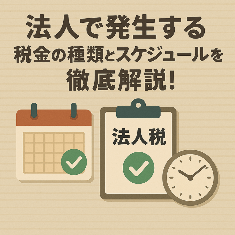 法人で発生する税金の種類とスケジュールを徹底解説【2025年度最新版】 - LivRoot税理士法人
